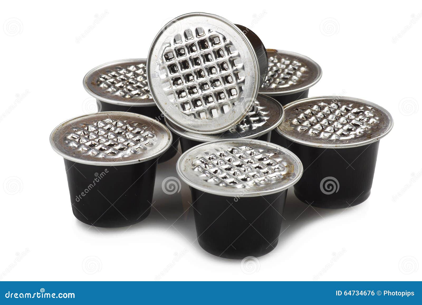 Capsule Usate Per Il Caffè Del Caffè Espresso Fotografia Stock ...