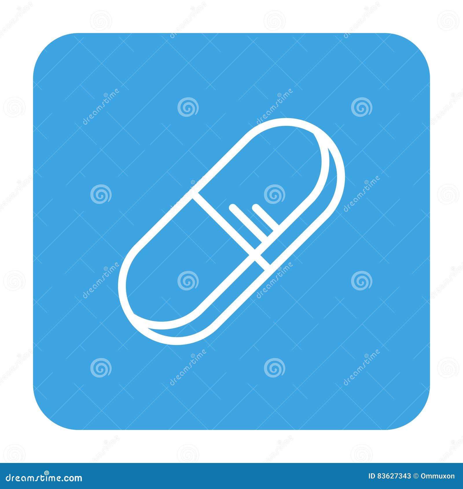 Capsule icon stock vector. Illustration of heal, medication - 83627343