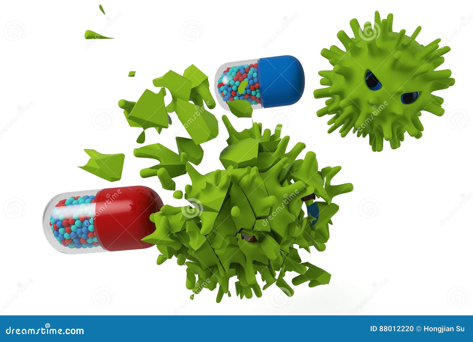 Capsule VS virus stock illustration. Illustration of electron - 88012220