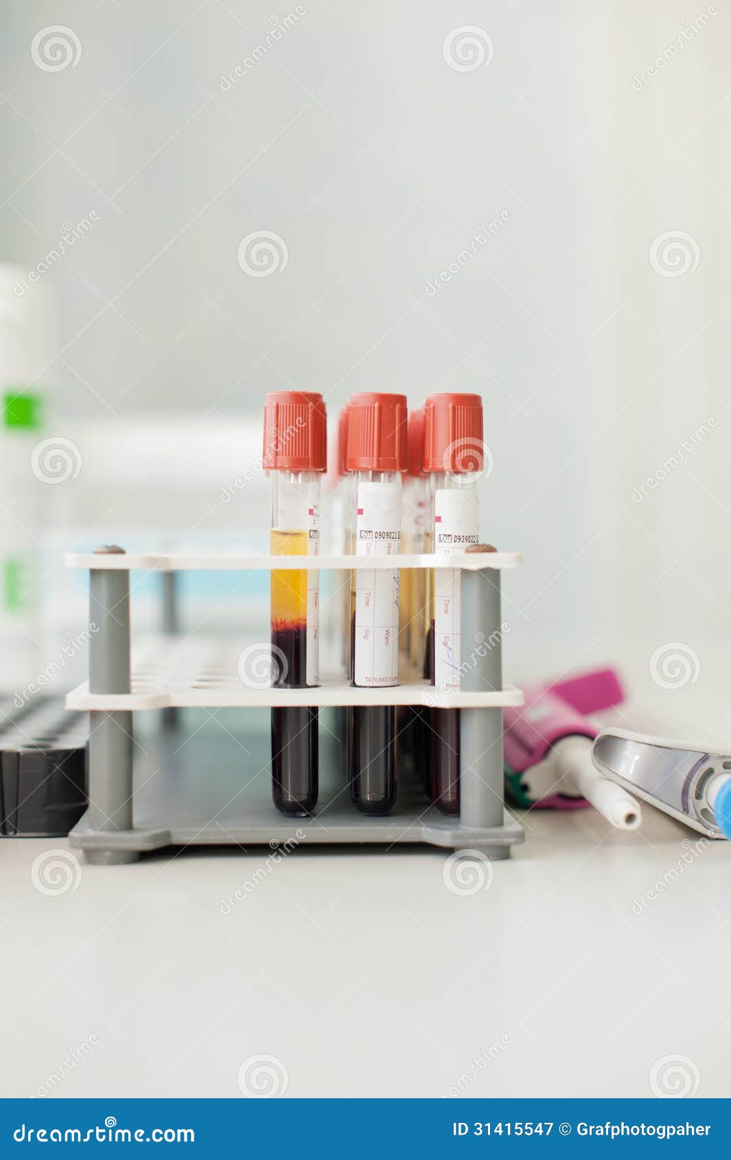 Capsules for the Blood Analysis Stock Image - Image of test, health ...