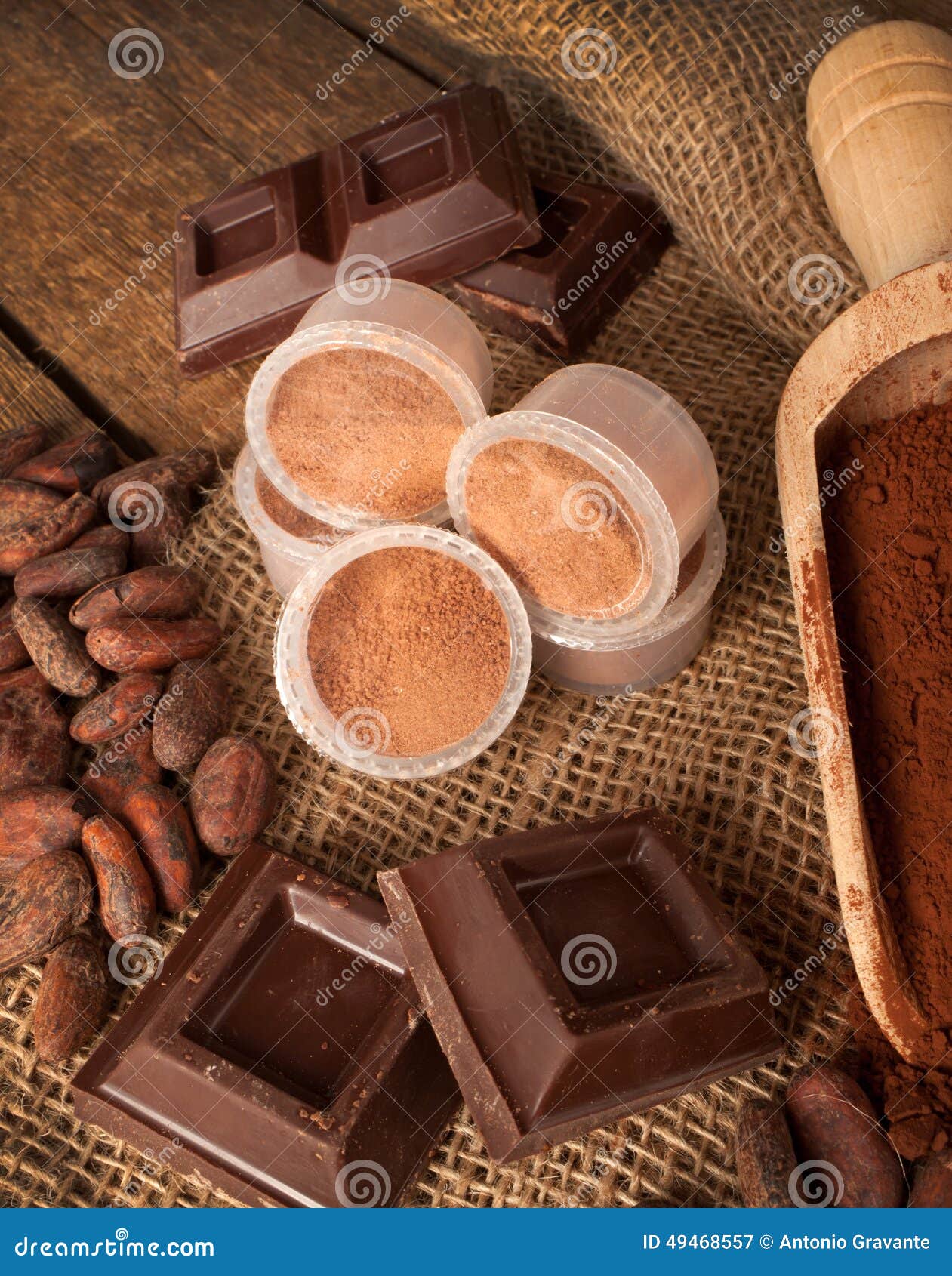 Capsules of chocolate stock image. Image of capsules - 49468557