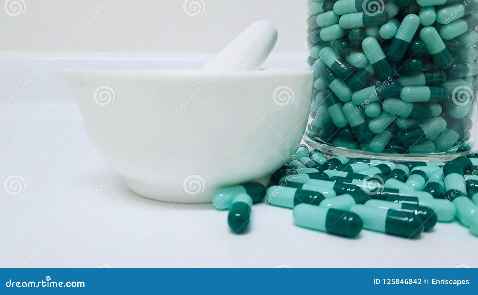 Capsules Compounding Isolated Stock Photo - Image of compounding, green ...