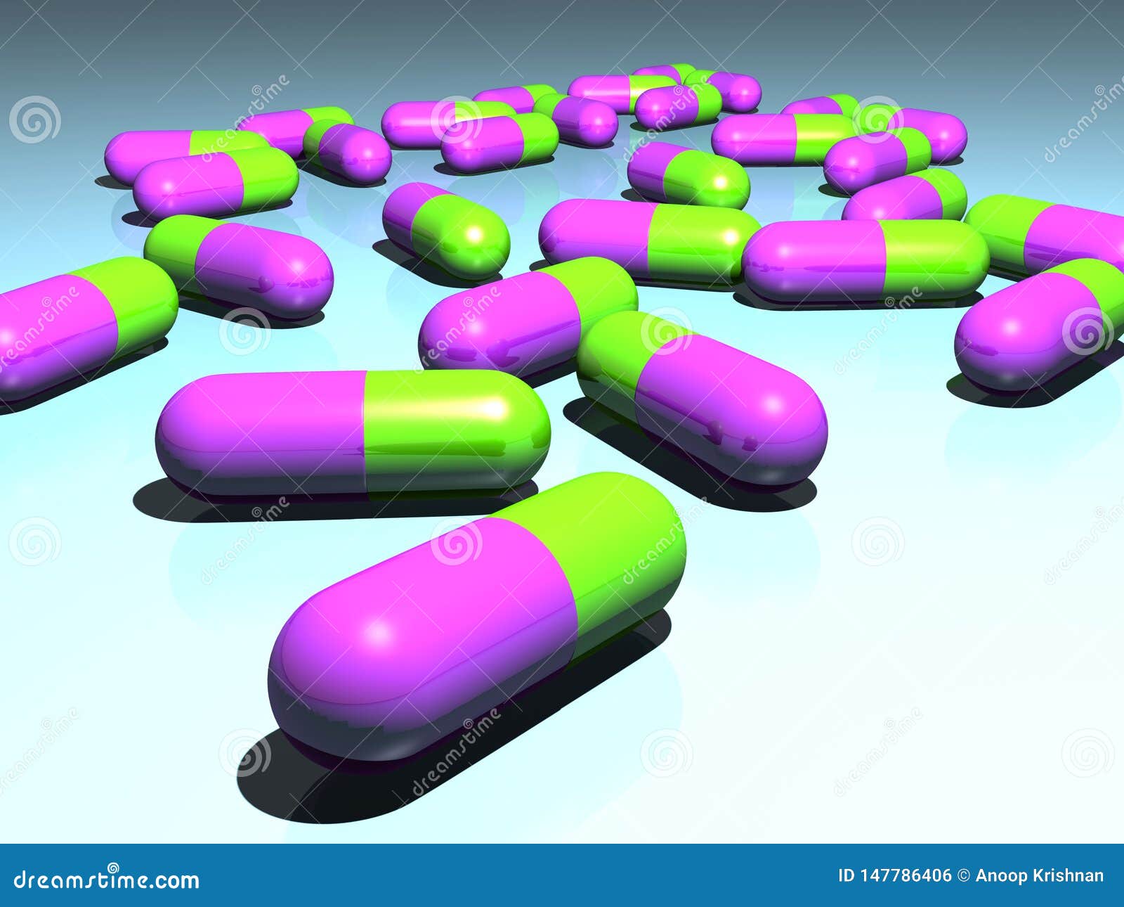 Capsules Computer Generated Image Stock Illustration - Illustration of ...