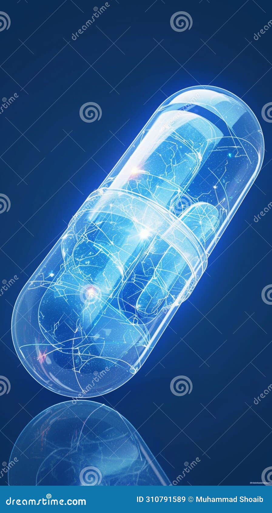 Capsules Exhibit Advanced Blue Tech Design Elements, Rendered Three ...