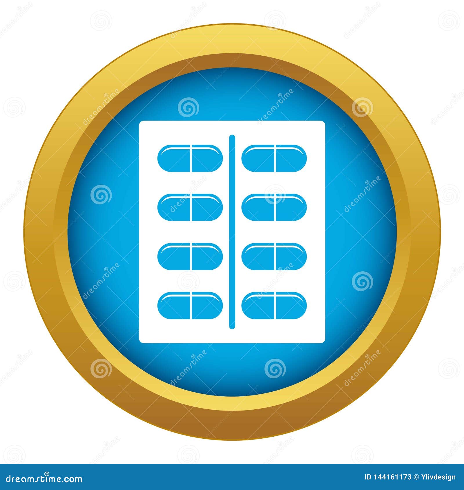 Capsules Icon Blue Vector Isolated Stock Vector - Illustration of ...