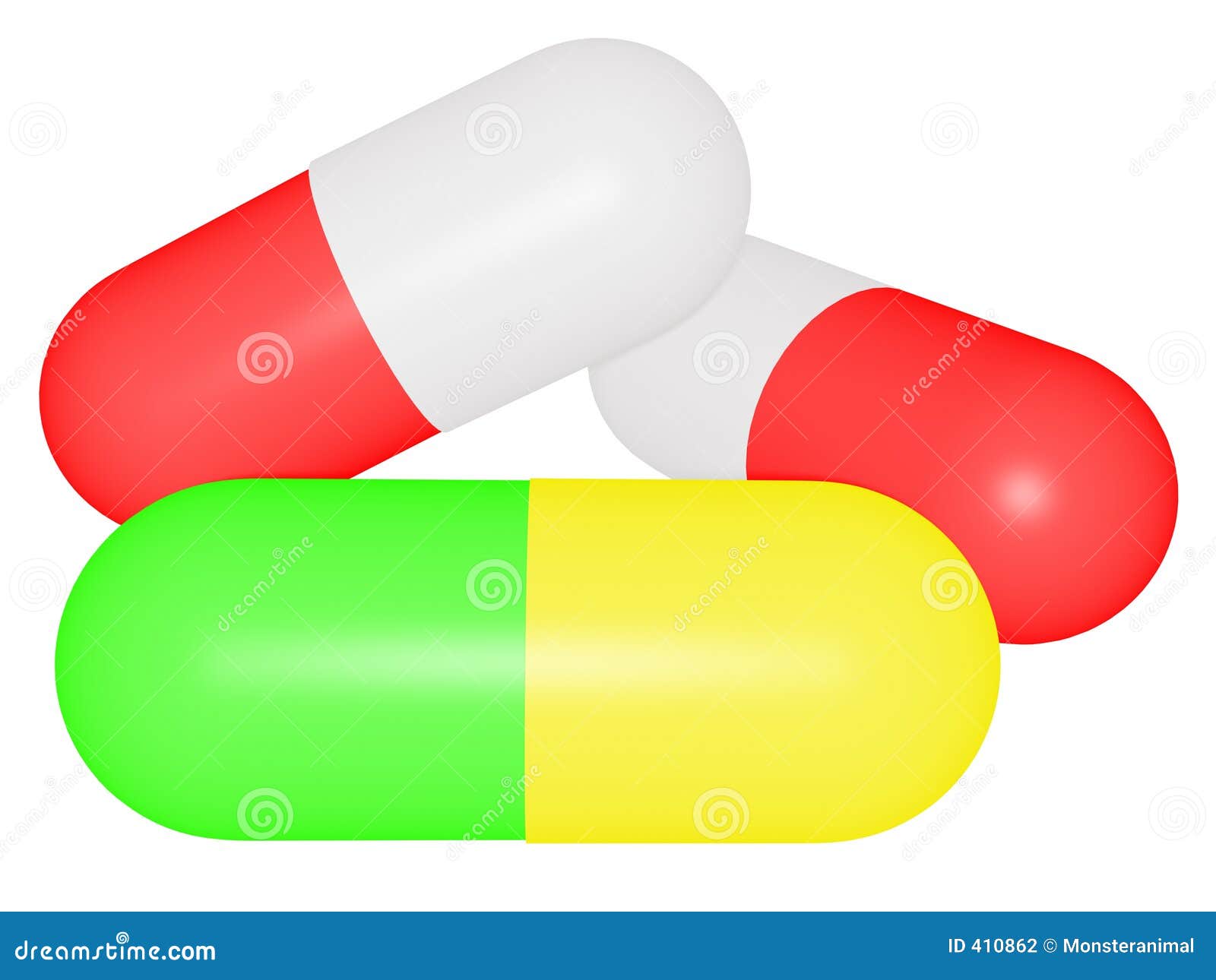Capsules Isolated on White 1 Stock Illustration - Illustration of ...