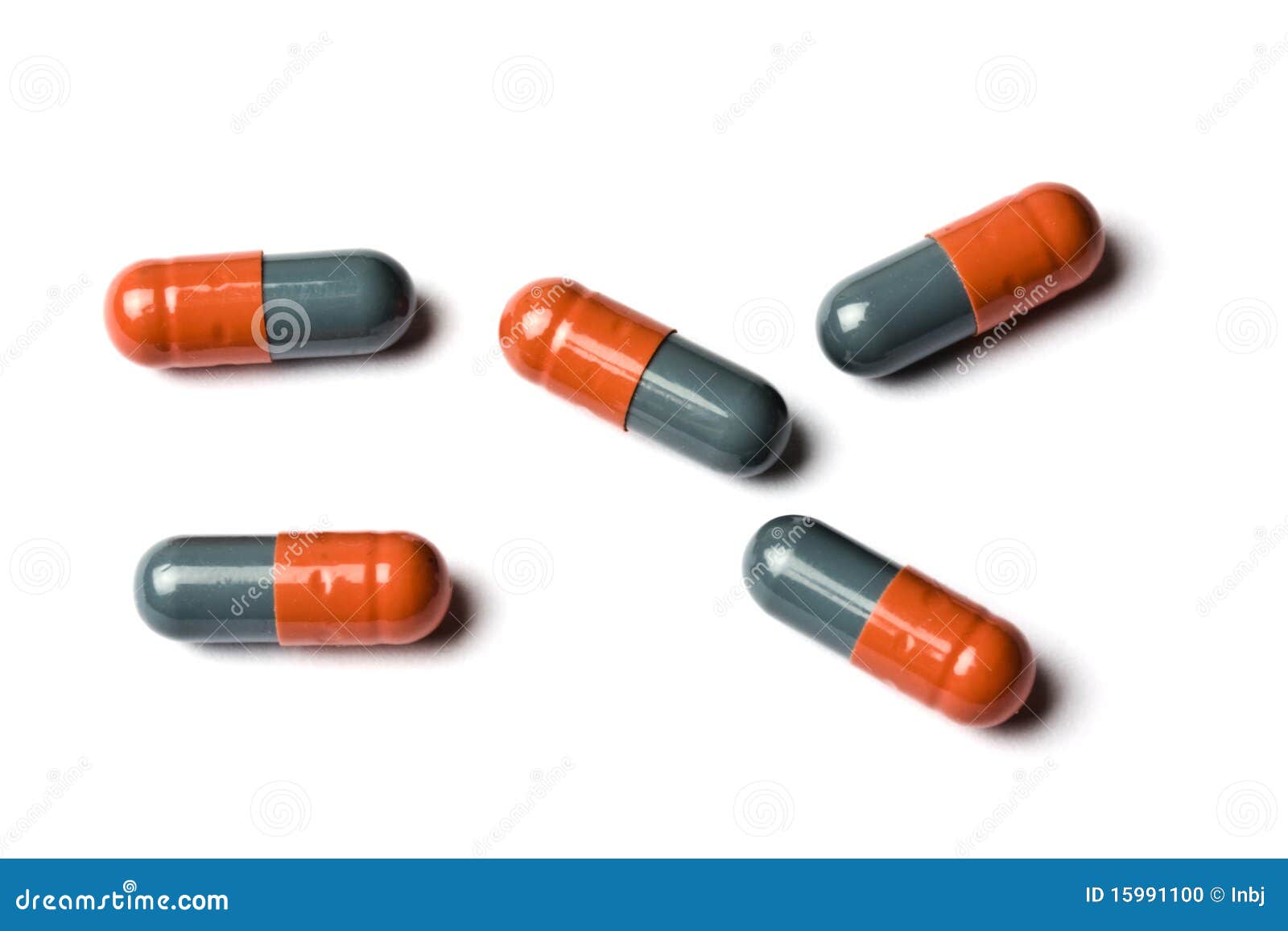 Capsules Isolated on White Background Stock Photo - Image of painkiller ...