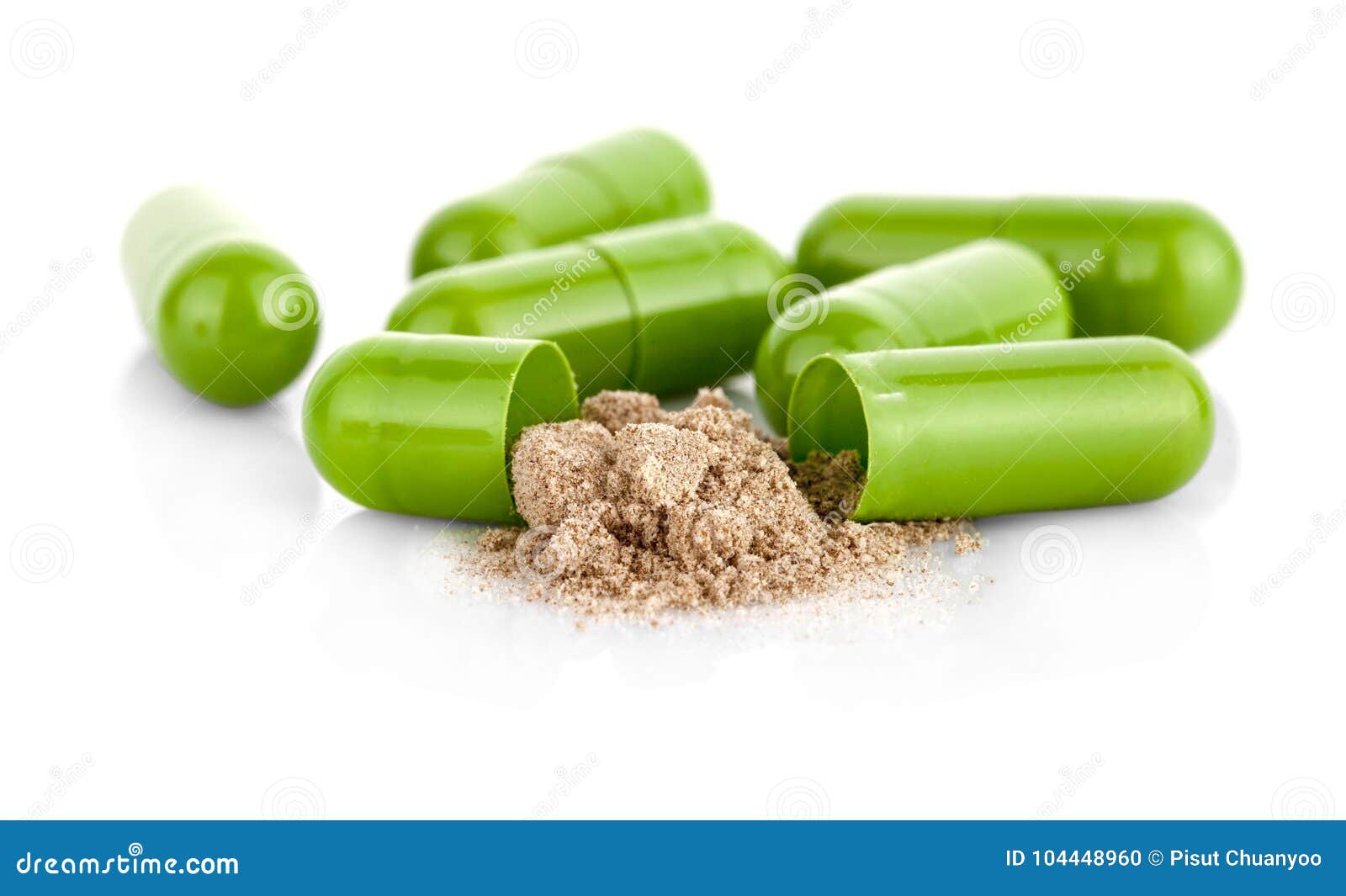 Capsules Isolated on White Background Stock Photo - Image of health ...