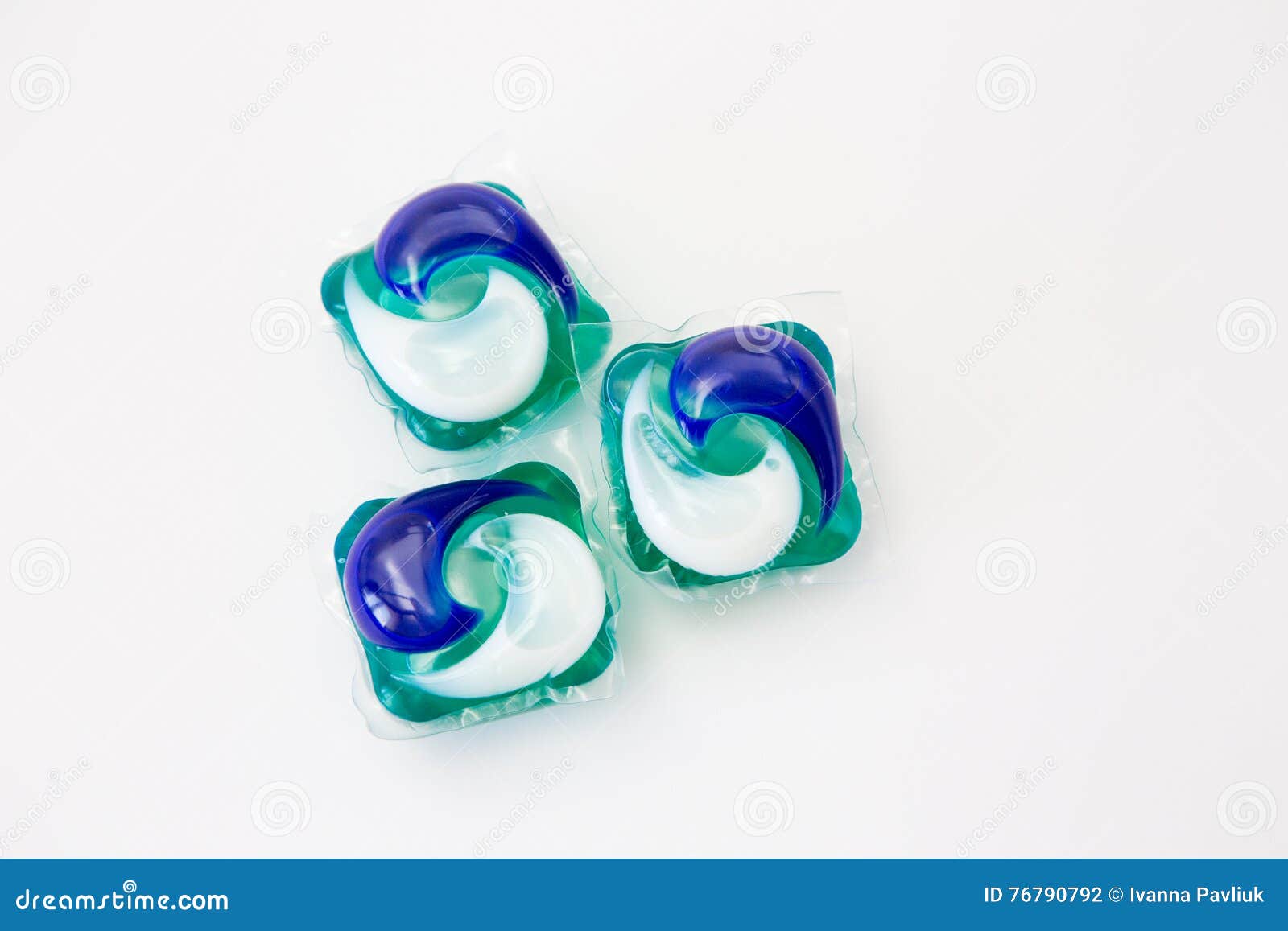 Capsules with Laundry Detergent on a White Background. Stock Photo ...