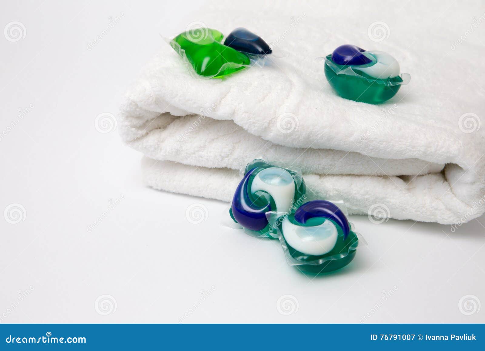 Capsules with Laundry Detergent on a White Background. Stock Image ...