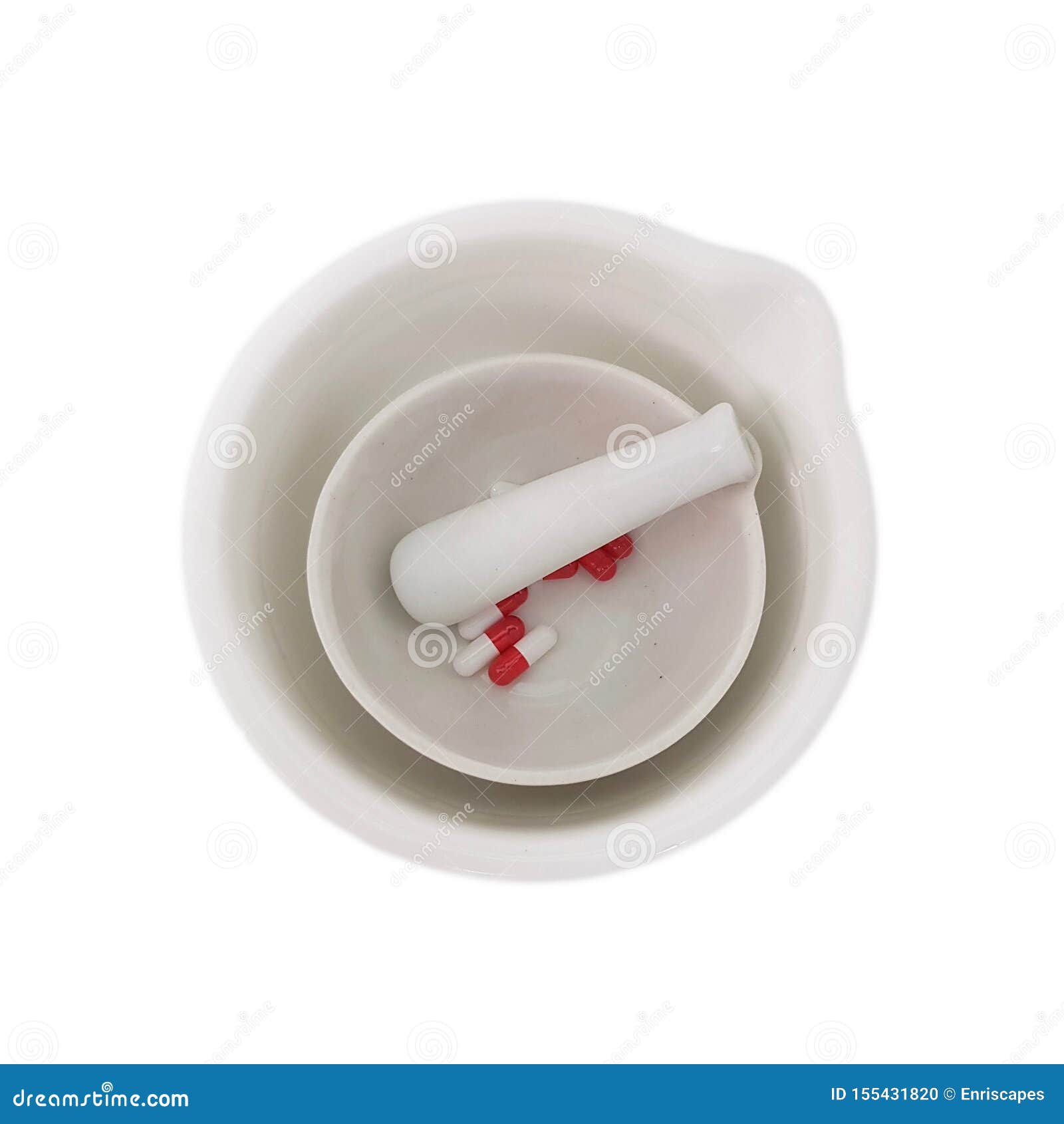 Capsules and Mortar Isolate Stock Photo - Image of pills, healthy ...