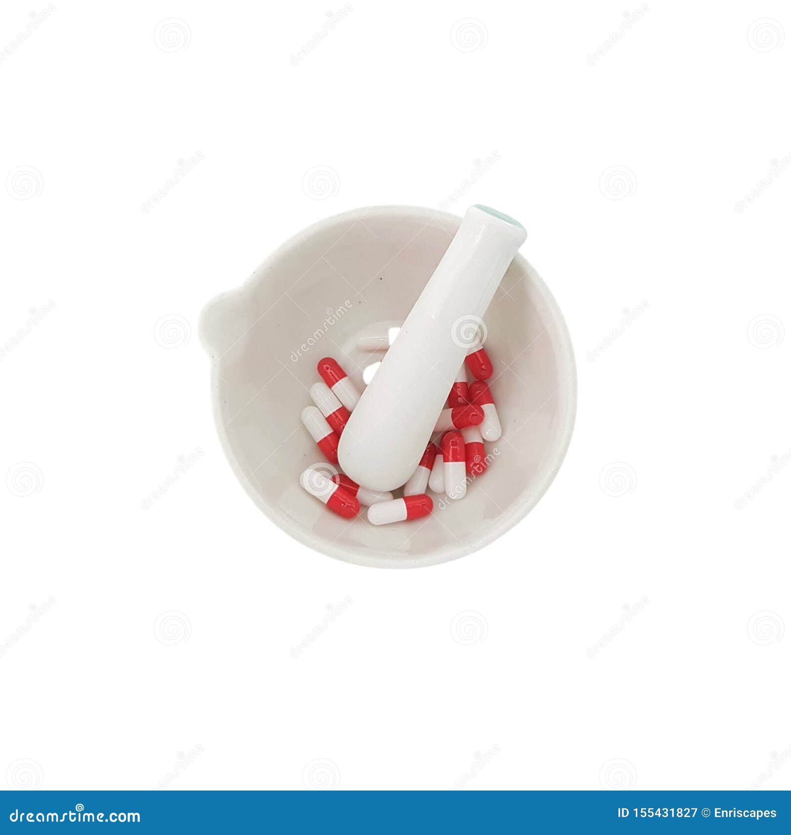 Capsules and Mortar Isolate Stock Image - Image of capsules, health ...