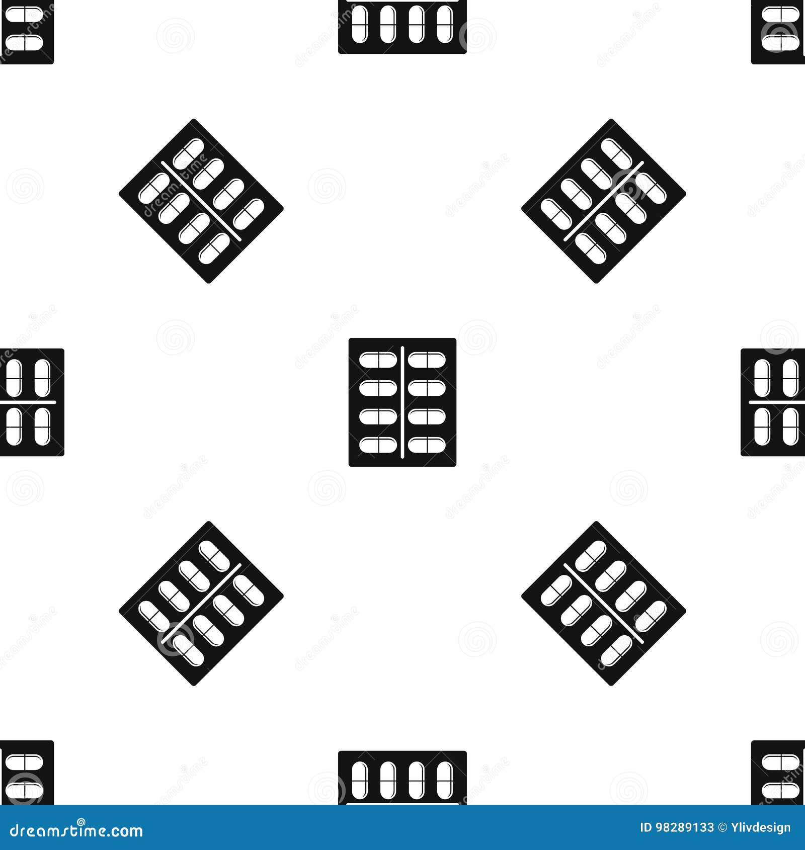Capsules Pattern Seamless Black Stock Vector - Illustration of medical ...