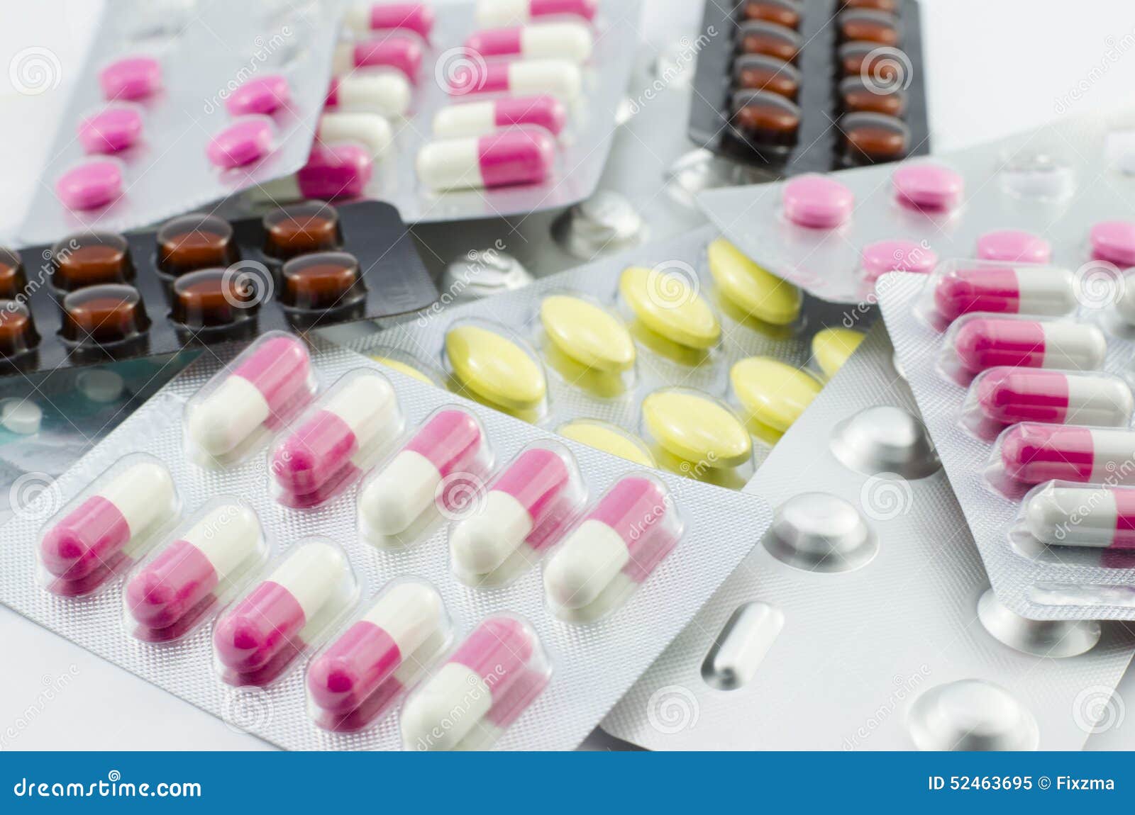 Capsules and pills packed stock image. Image of packaging - 52463695