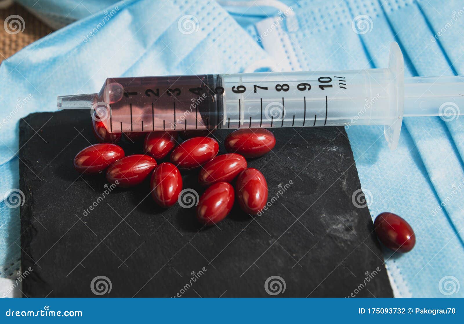 Capsules and Syringe with Doping Substance Stock Photo - Image of ...