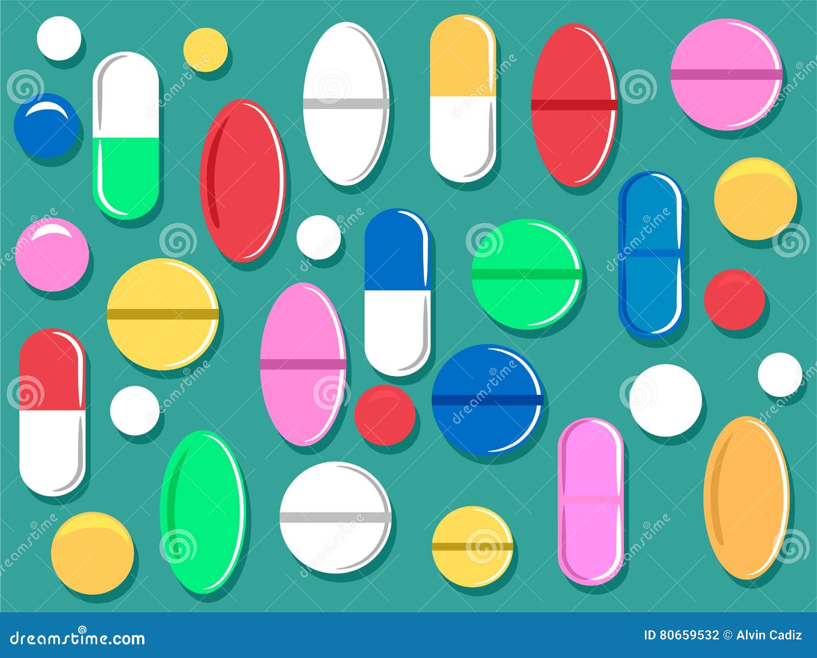 Capsules and Tablet Pattern Background Stock Vector - Illustration of ...