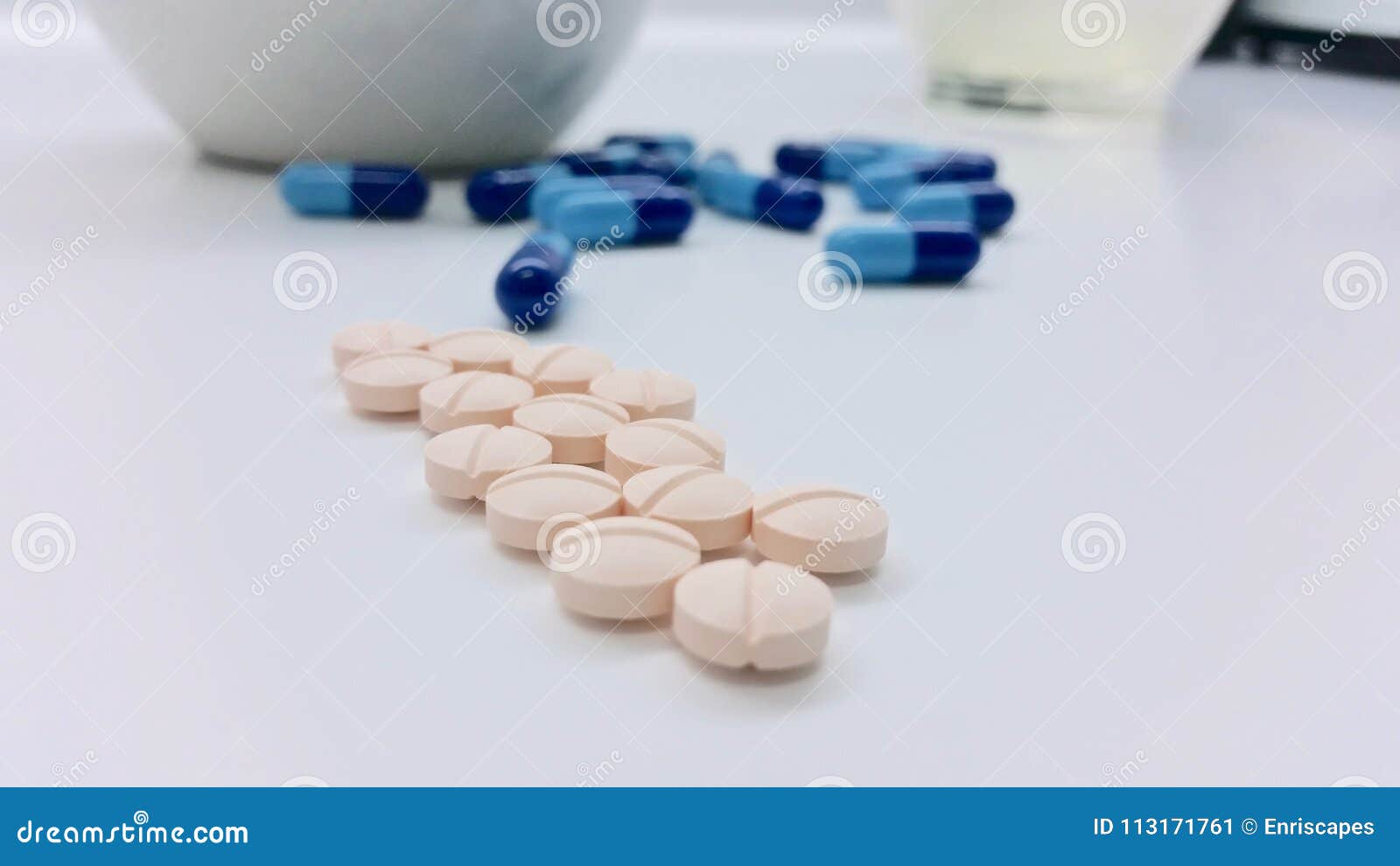 Capsules and Tablets Compounding Stock Image - Image of pharmaceuticals ...