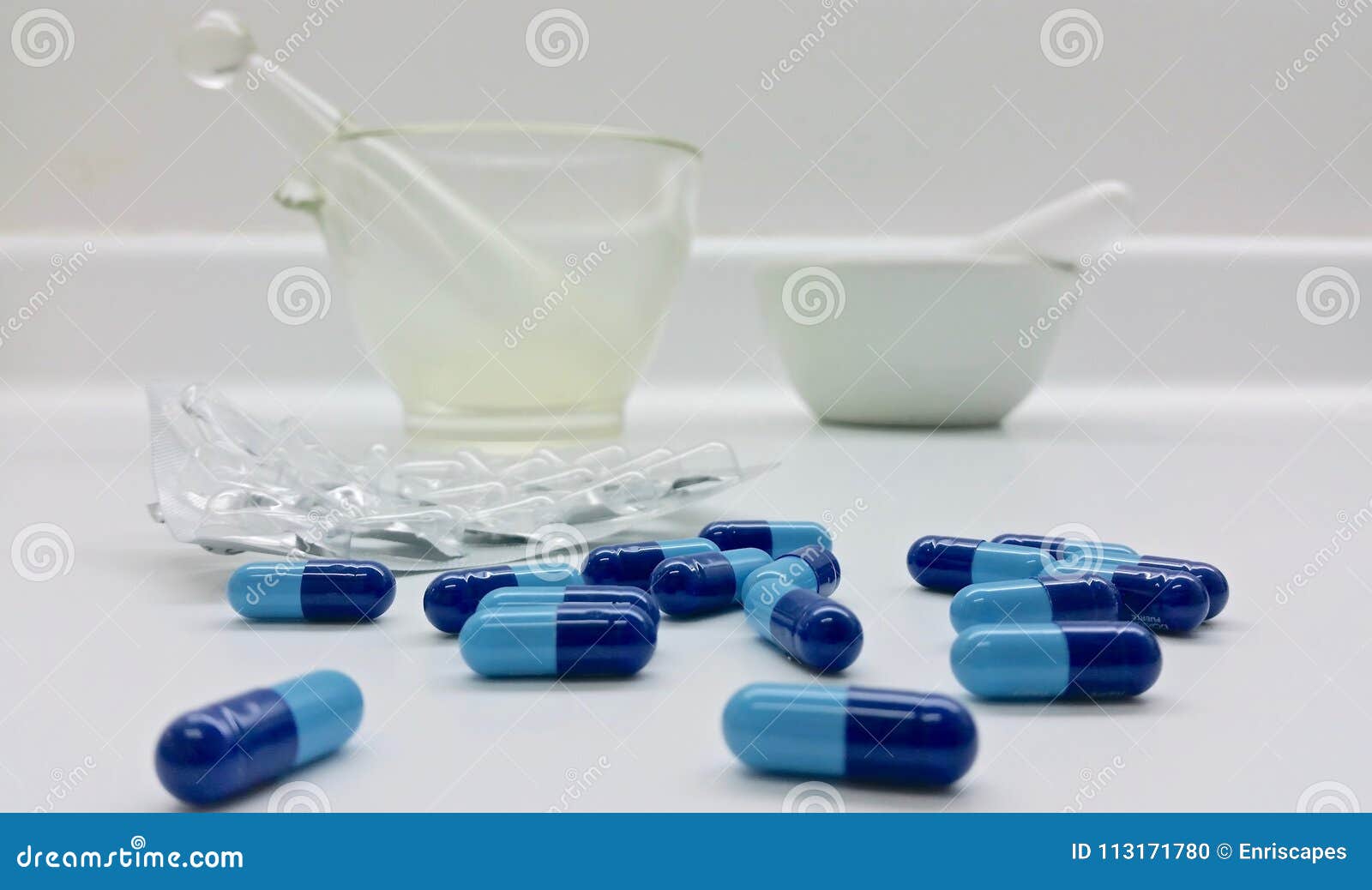 Capsules and Tablets Compounding Stock Photo - Image of powder, quality ...