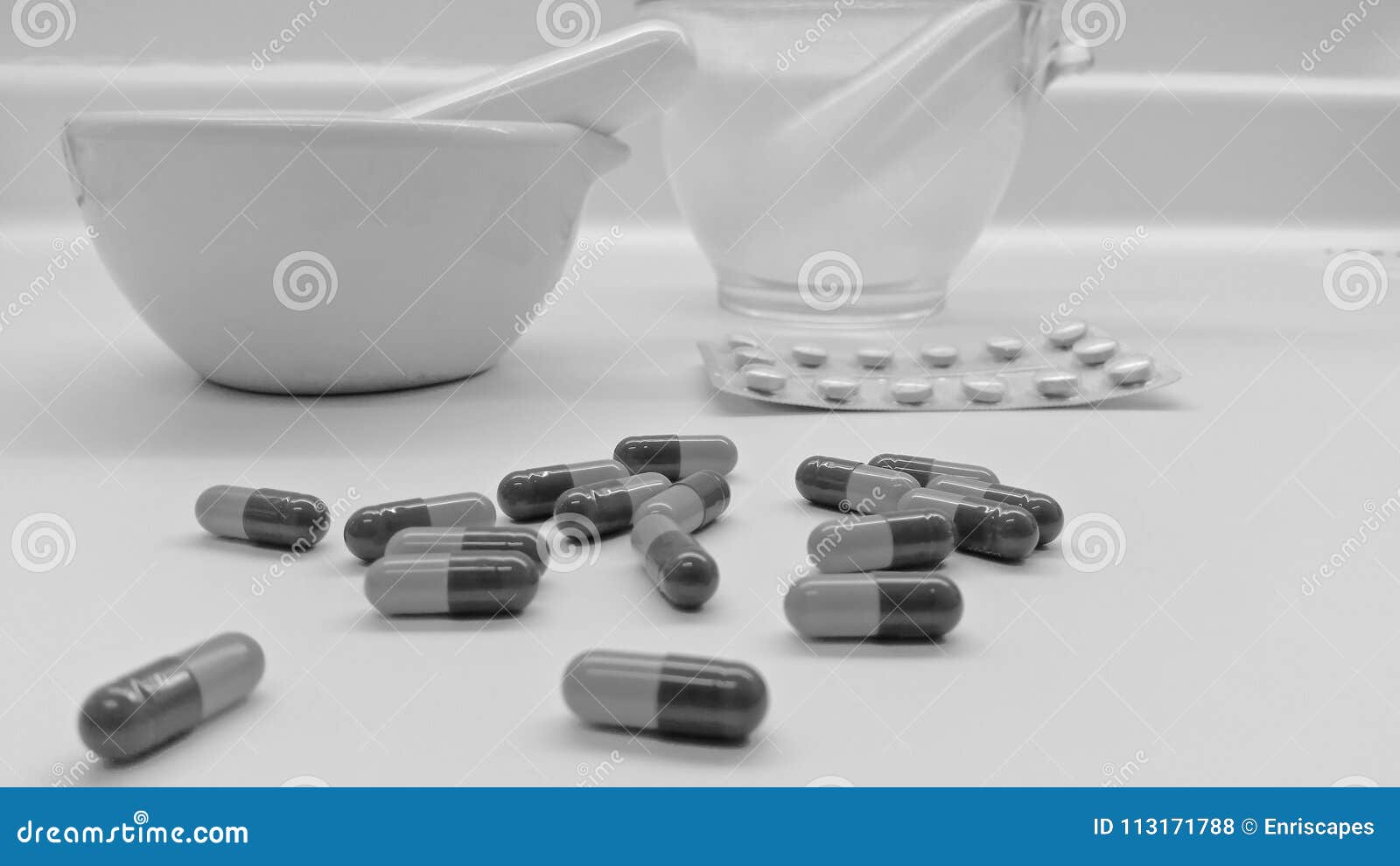 Capsules and Tablets Compounding Stock Photo - Image of laboratory ...