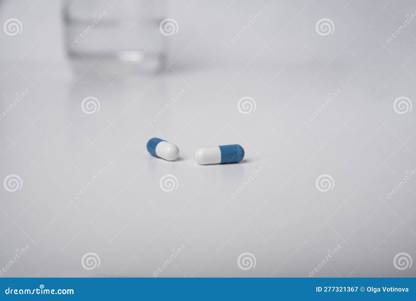 Capsules with Tablets and a Glass of Water. the Concept of Illness ...