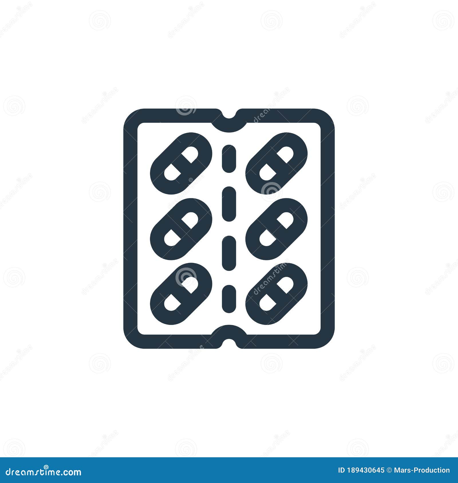 Capsules Vector Icon Isolated on White Background. Outline, Thin Line ...