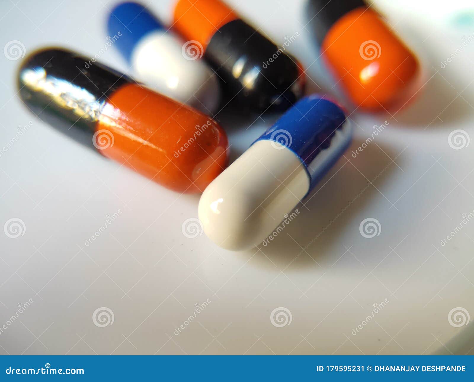 Capsules on White Background. Medicine in Capsule Form. Medicine on ...