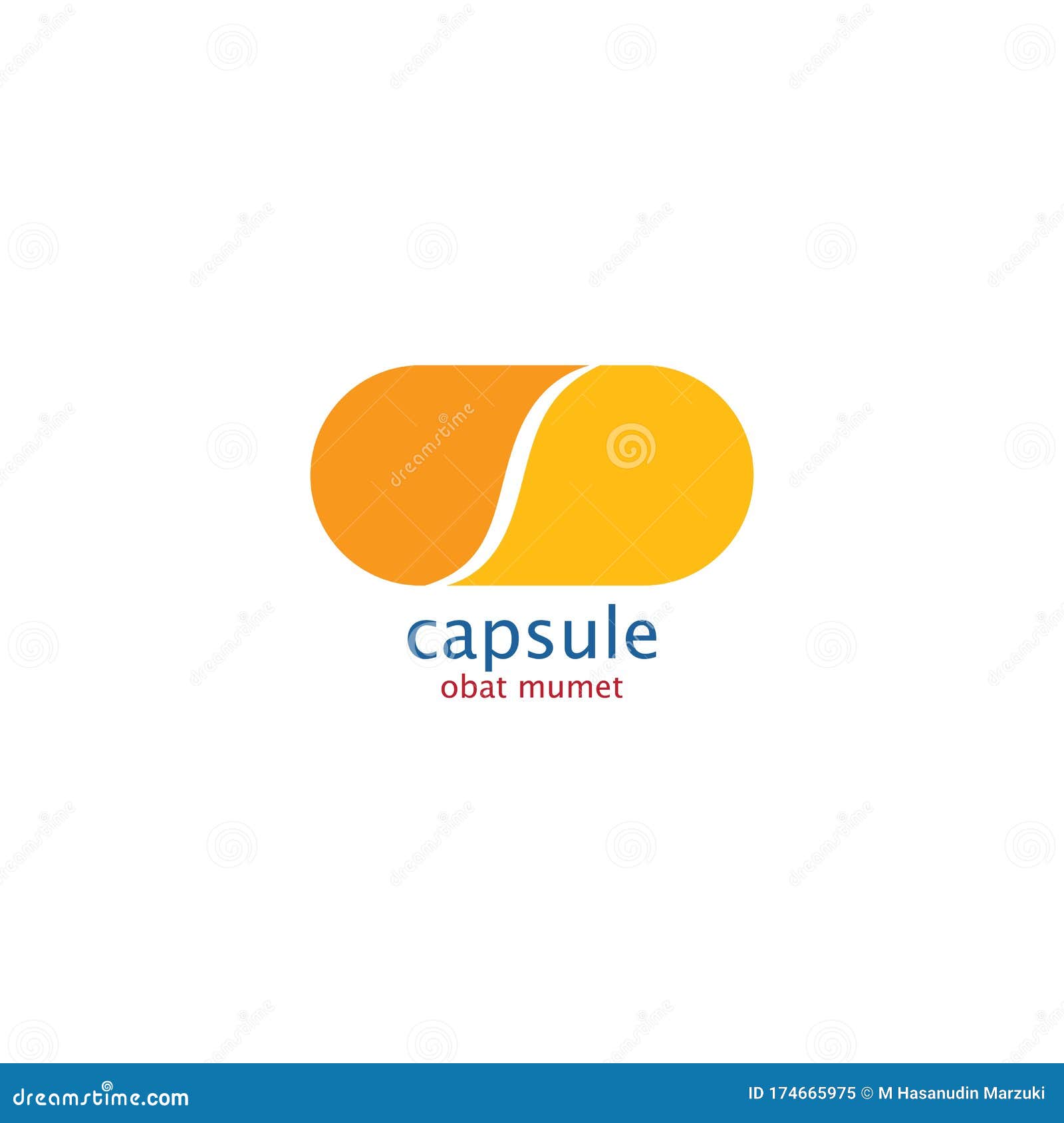 Capsulle logor template stock vector. Illustration of pain - 174665975