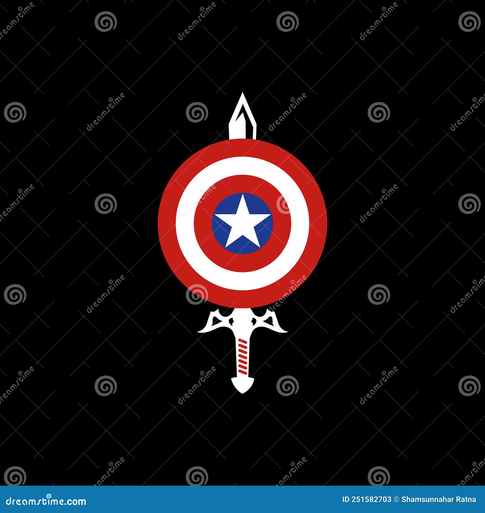 Captain of America with Sheild Stock Vector - Illustration of cartoon ...