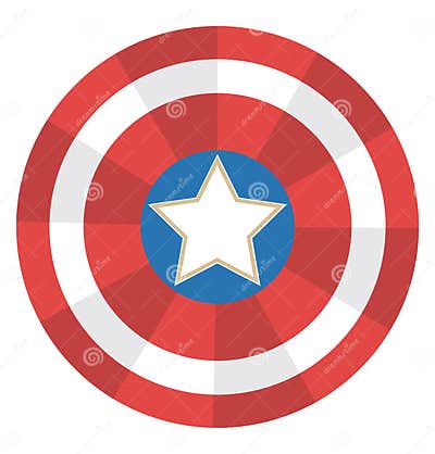 Captain America Shield, Icon Stock Vector - Illustration of graphic ...
