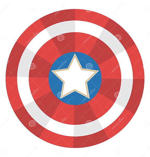 Captain America Shield, Icon Stock Vector - Illustration of graphic ...