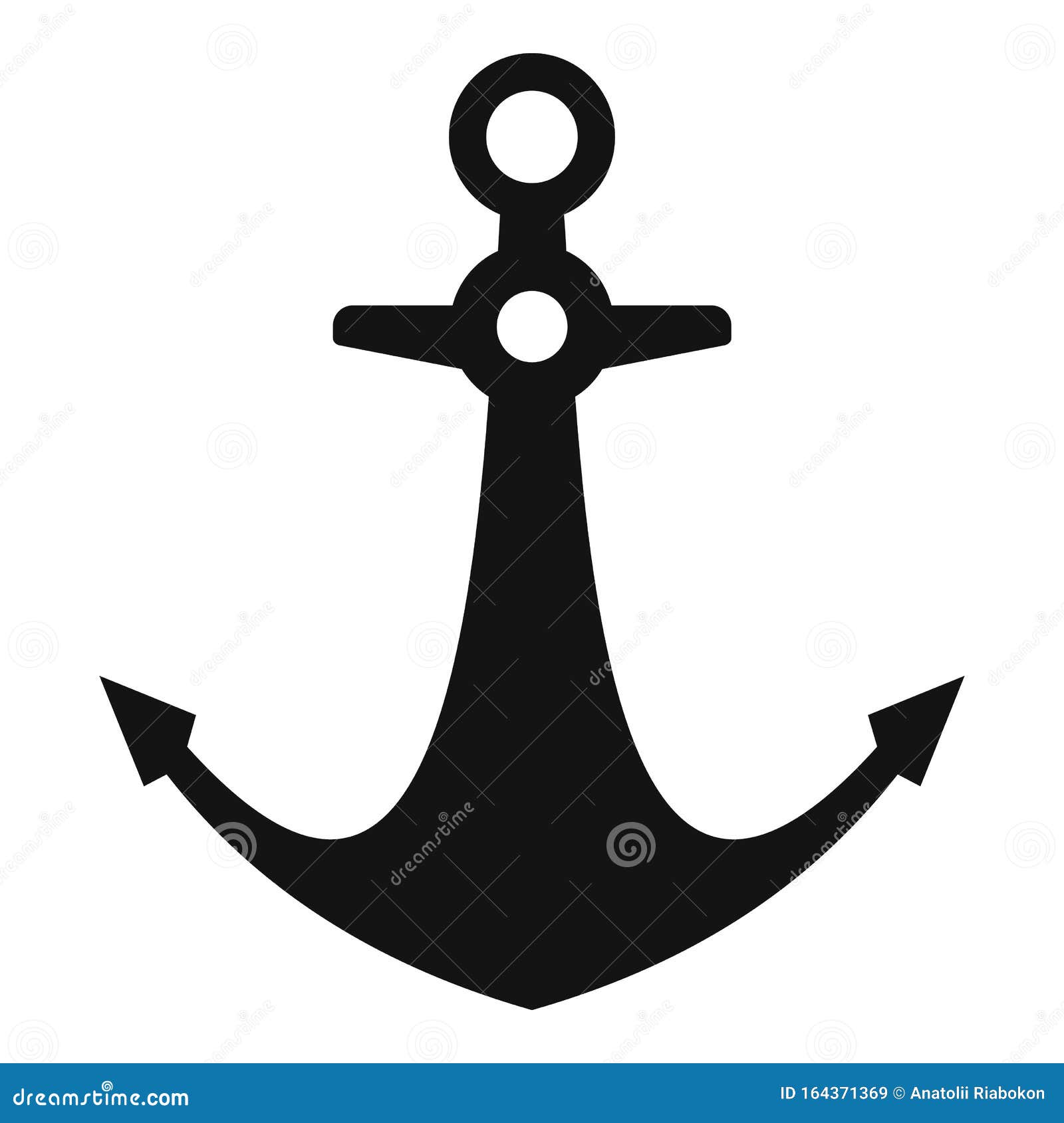 Captain Anchor Icon, Simple Style Stock Vector - Illustration of ...