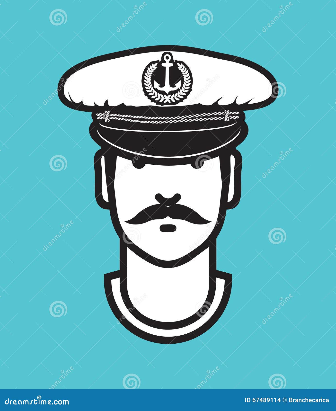 Captain avatar vector icon stock vector. Illustration of sailboat ...