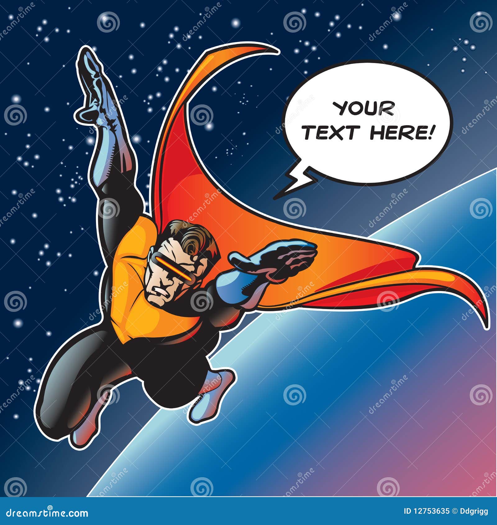 Captain Blast Beam stock vector. Illustration of save - 12753635