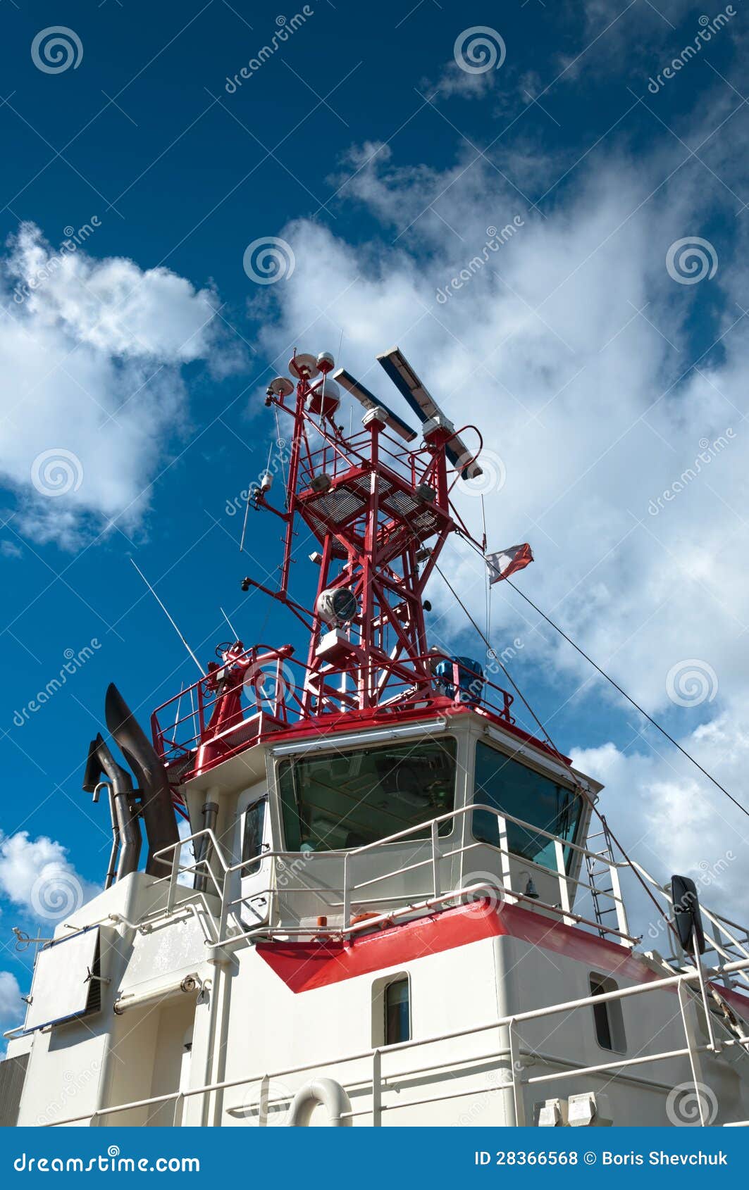 Captain Cabin,The Control Room Of The Cargo Ship. Royalty-Free Stock ...