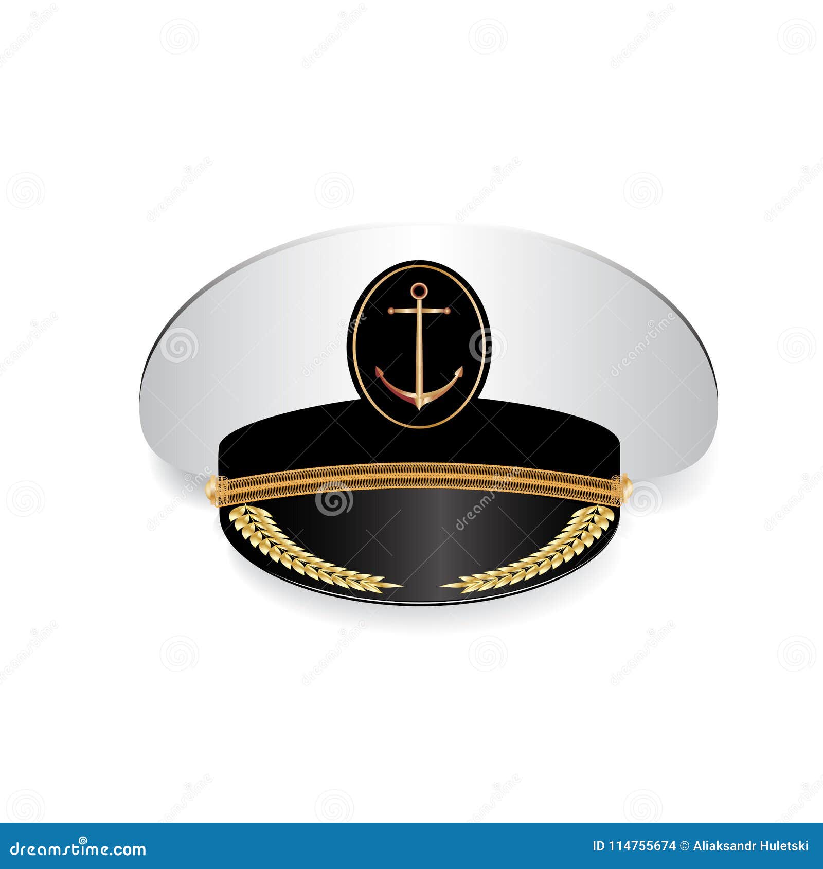 Captain_cap иллюстрация вектора. иллюстрации насчитывающей ветрило ...