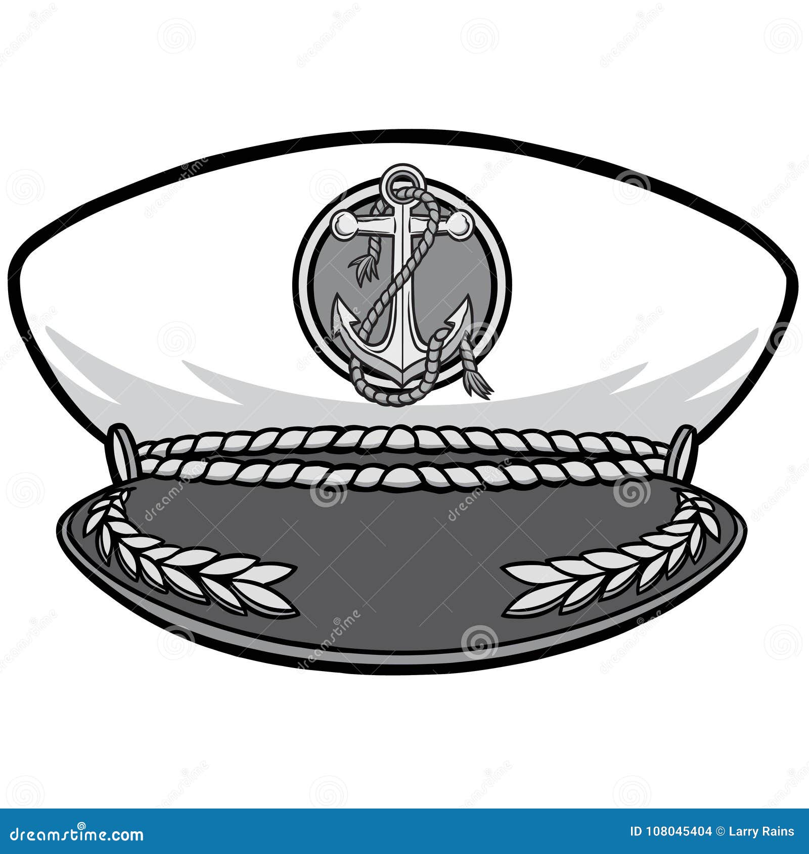 Captain Cap Illustration stock vector. Illustration of transportation ...