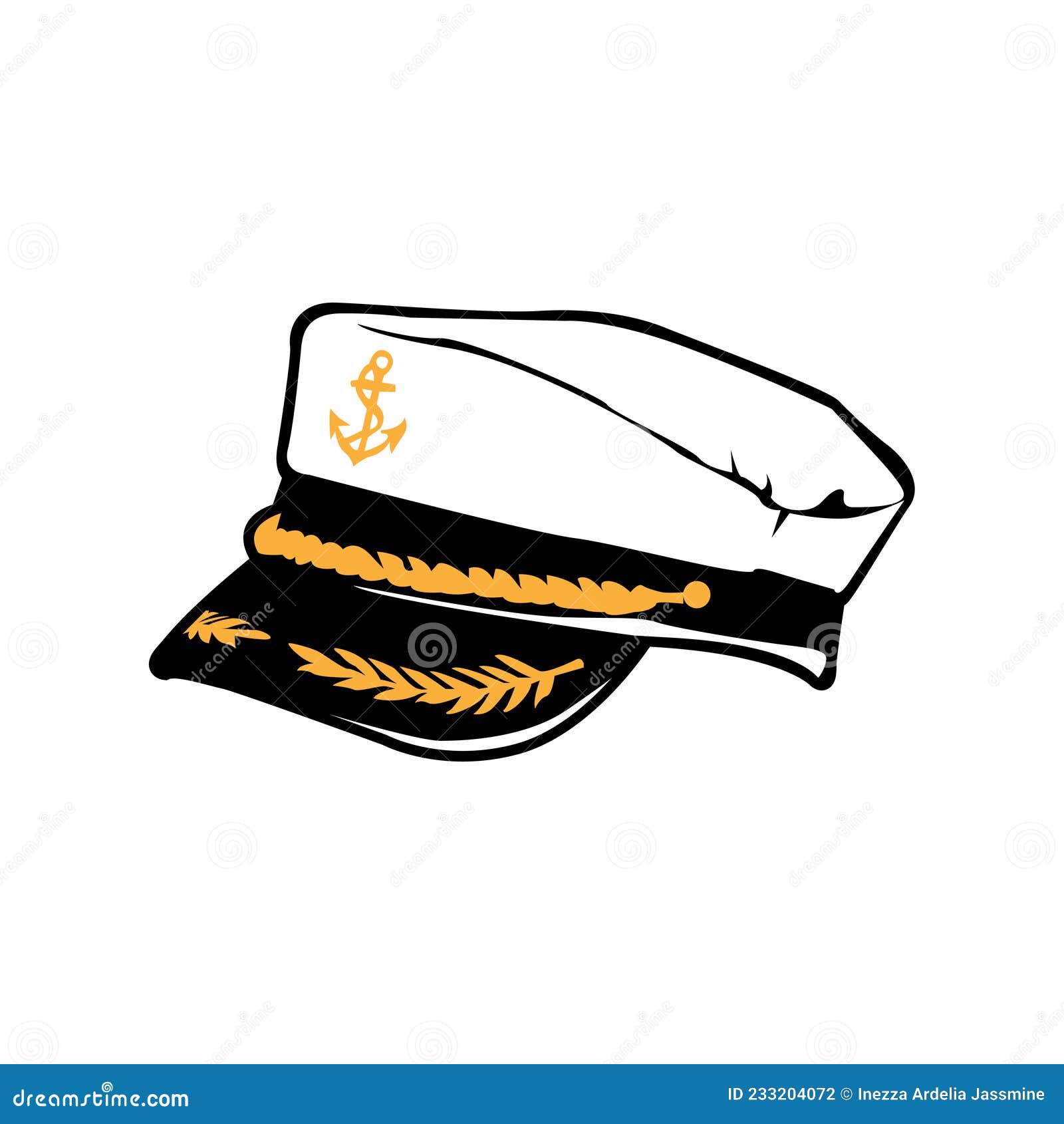 Illustration Vector Graphic of Captain Cap Stock Vector - Illustration ...