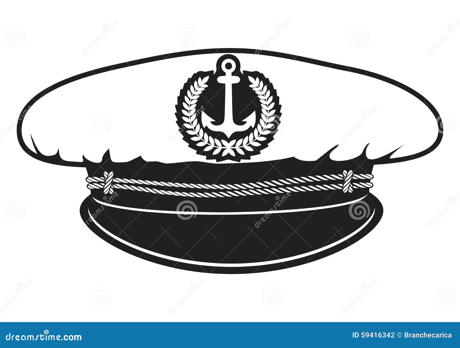 Captain cap stock illustration. Illustration of captain - 59416342