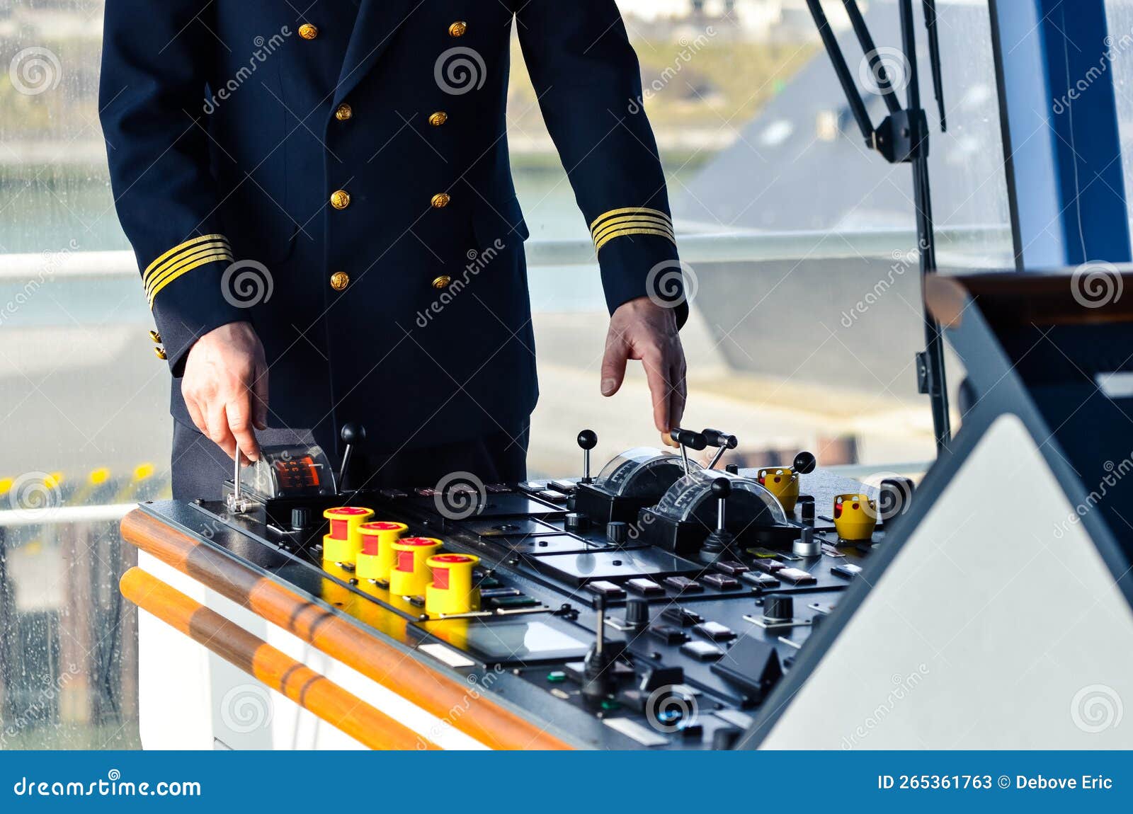 Captain of a Cruise Ship Doing a Maneuver Stock Image - Image of ...