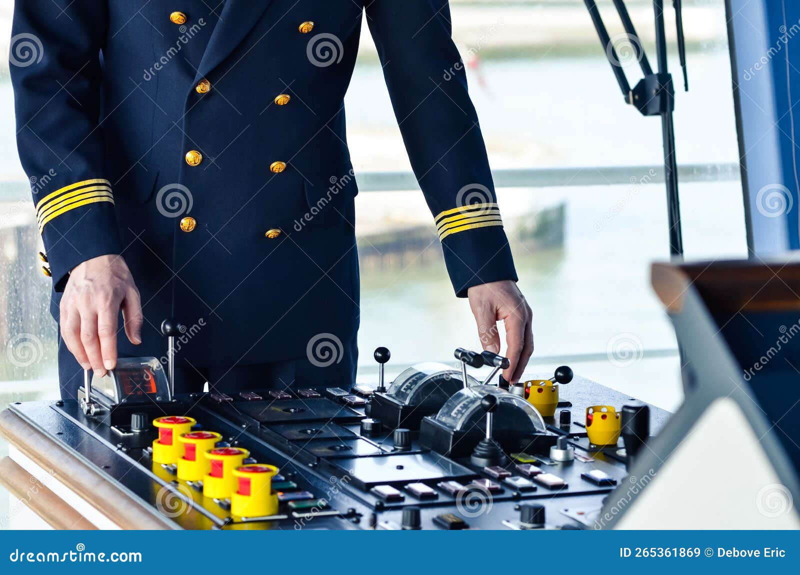 Captain of a Cruise Ship Doing a Maneuver Stock Image - Image of ...