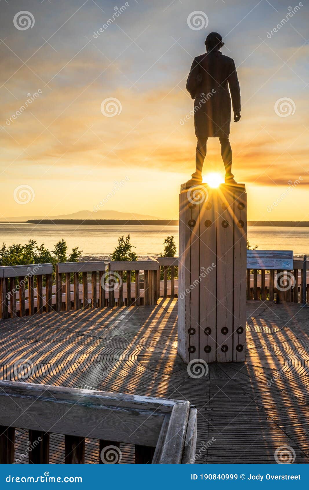 Captain Cook Monument in Anchorage Stock Image - Image of inlet ...