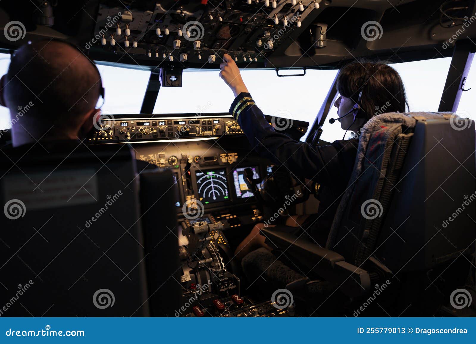 Switching Pilot Buttons In The Cockpit Stock Photography ...