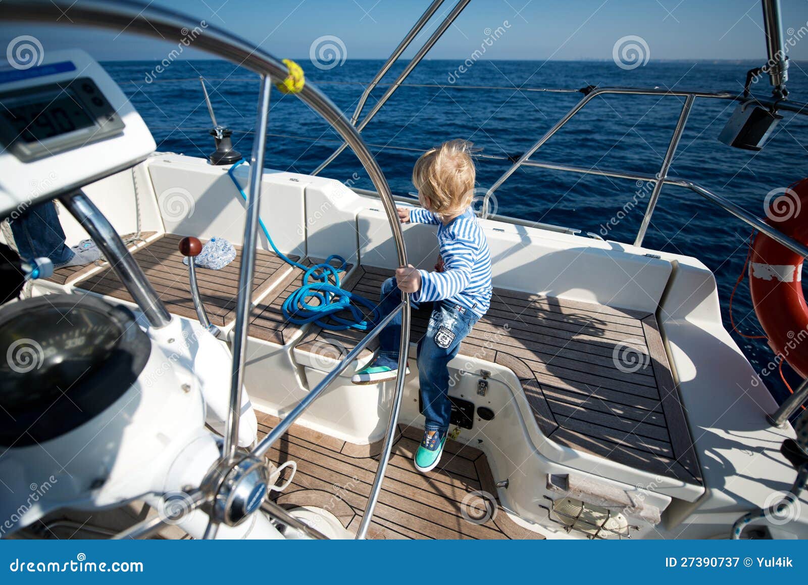 Captain for a day stock image. Image of wide, child, helm - 27390737
