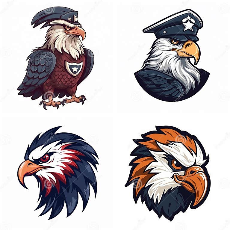 Captain eagle mascot logo stock illustration. Illustration of mascot ...