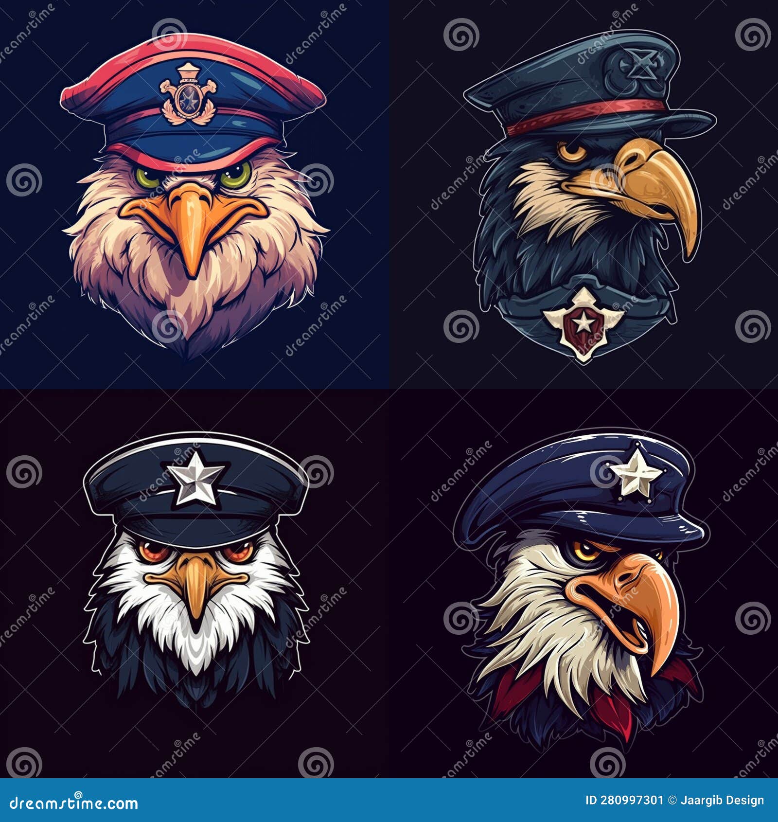 Captain eagle mascot logo stock illustration. Illustration of design ...