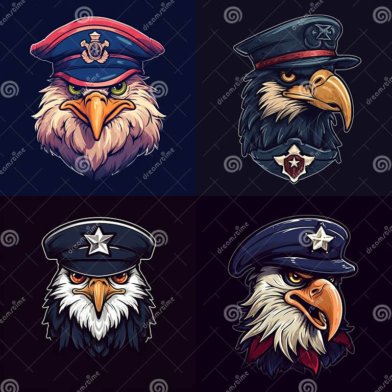 Captain eagle mascot logo stock illustration. Illustration of design ...