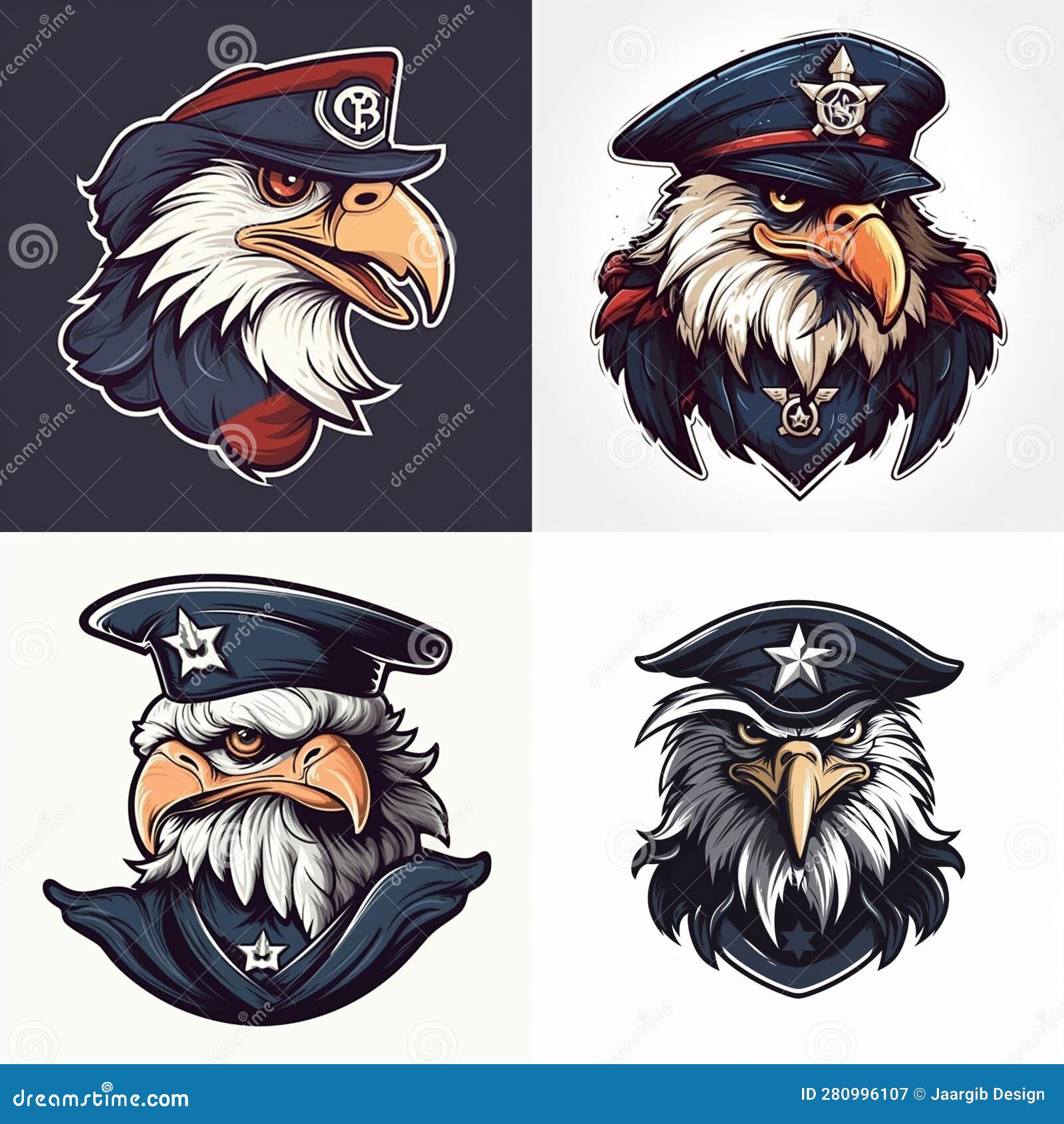 Captain eagle mascot logo stock illustration. Illustration of label ...