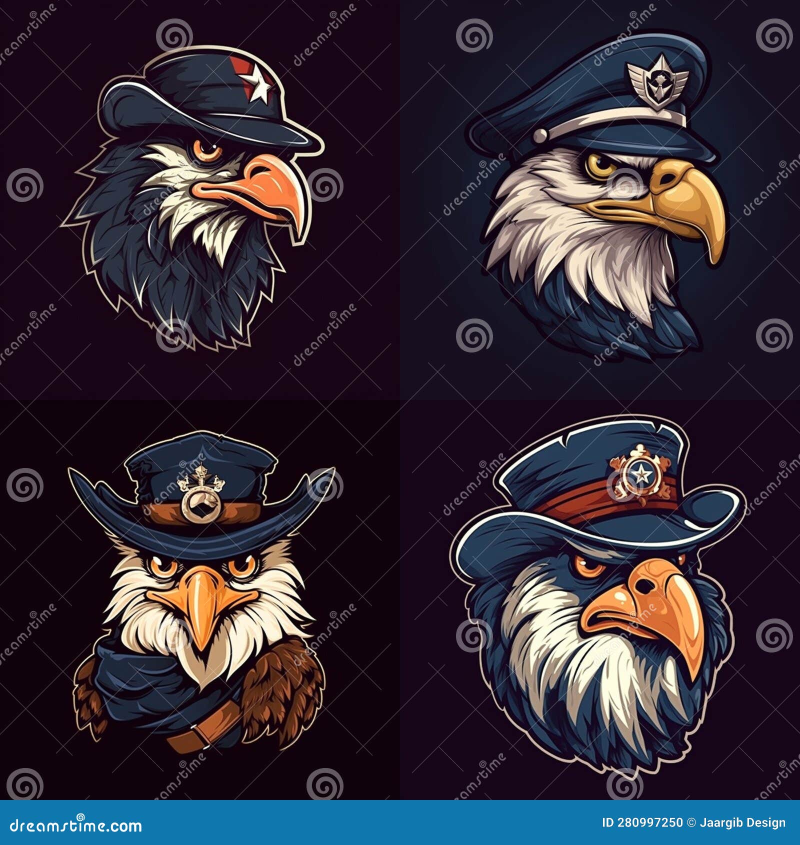 Captain eagle mascot logo stock illustration. Illustration of predator ...