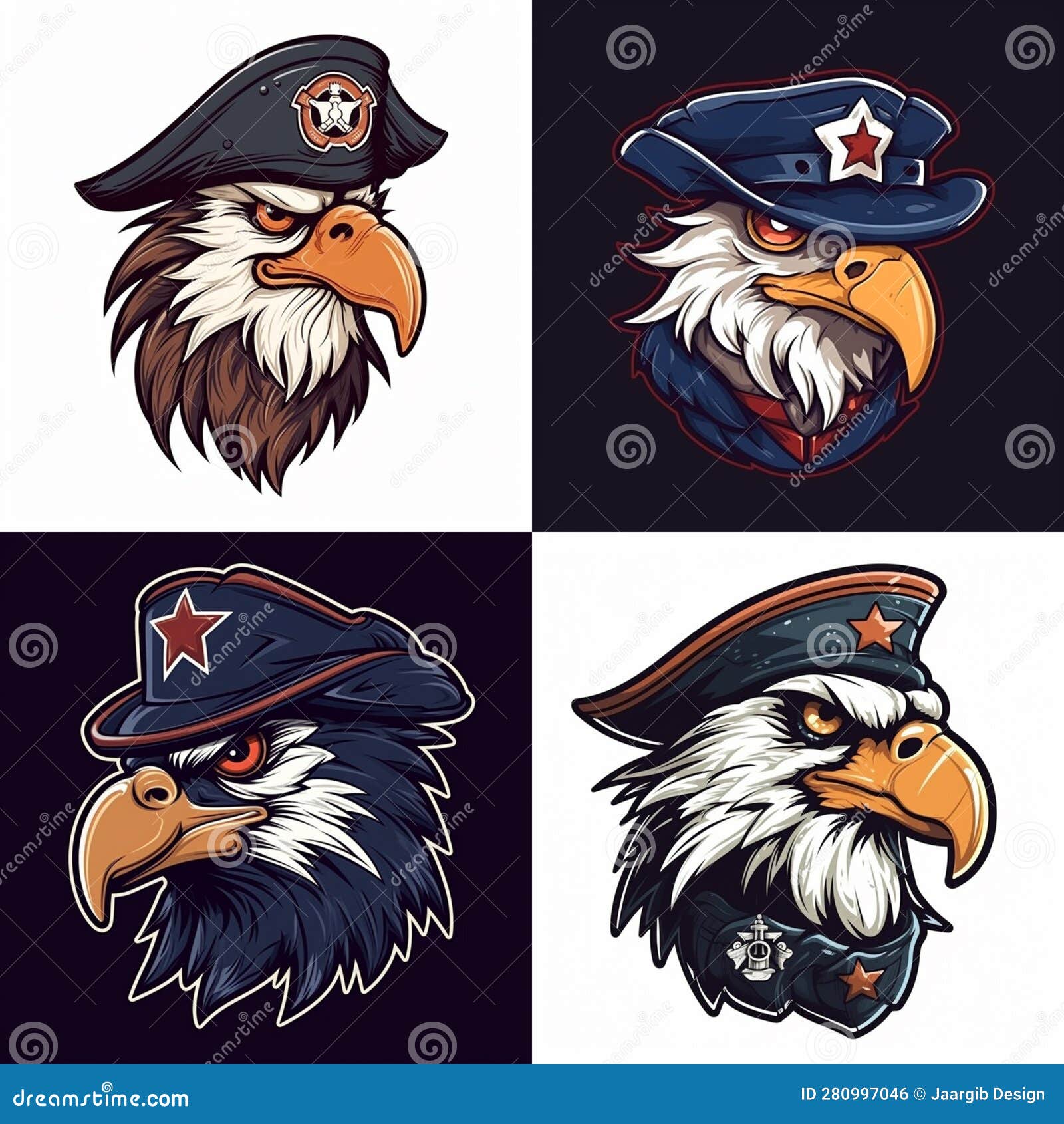 Captain eagle mascot logo stock illustration. Illustration of sport ...
