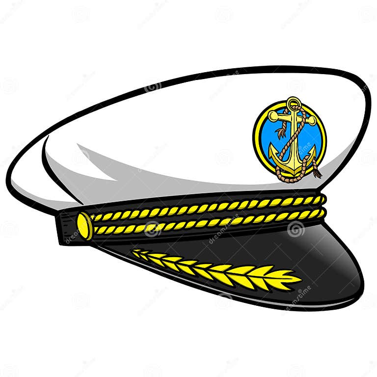 Captain Hat stock vector. Illustration of uniform, captain - 53714175